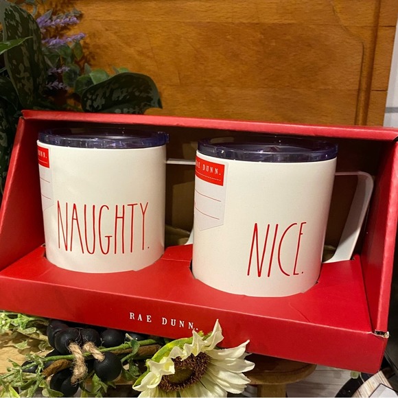 Rae Dunn | Kitchen | Rae Dunn Travel Mug Gift Set Naughty Nice Nwt ...